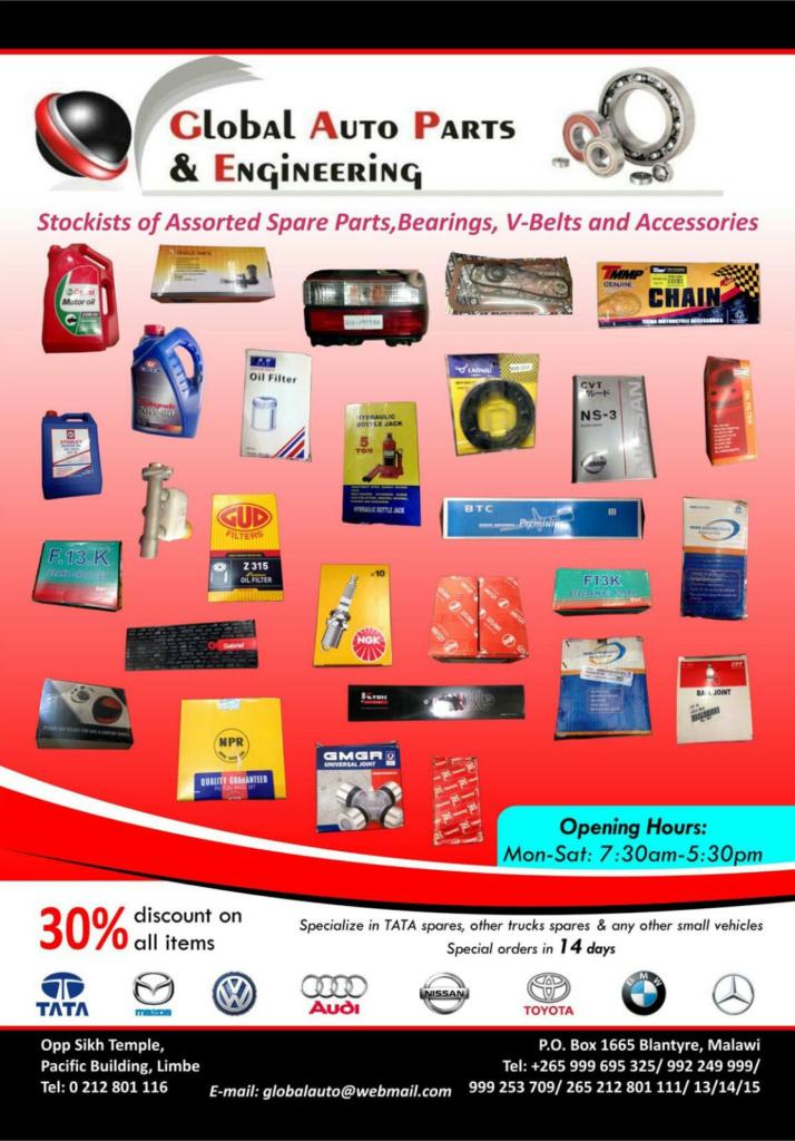 GLOBAL AUTO PARTS & ENGINEERING - Malawi's Largest Online Directory ...