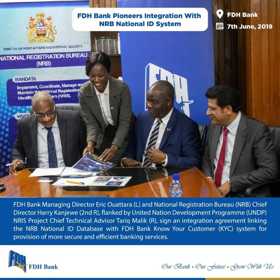 FDH BANK INTEGRATES WITH NATIONAL ID DATABASE - Malawi's Largest Online ...