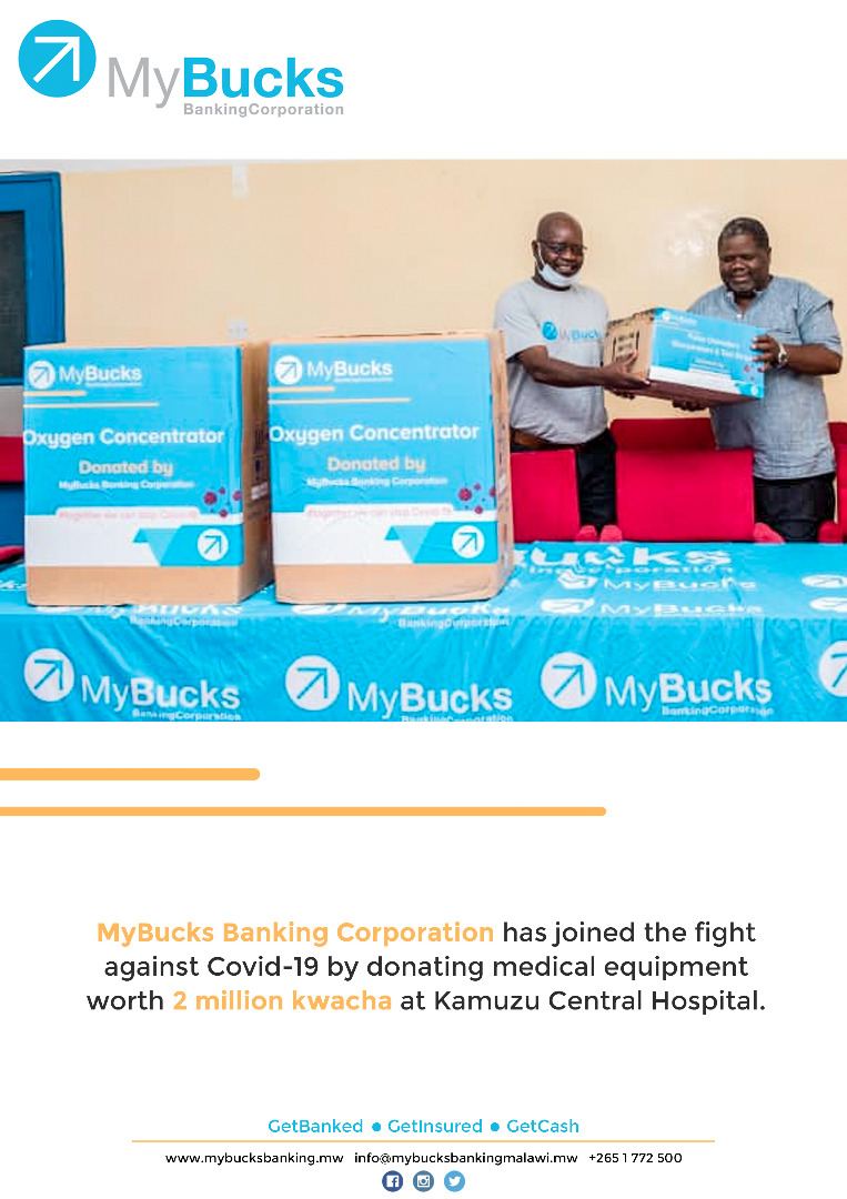 MYBUCKS DONATES K2m COVID-19 ITEMS TO KCH - Malawi's Largest Online ...